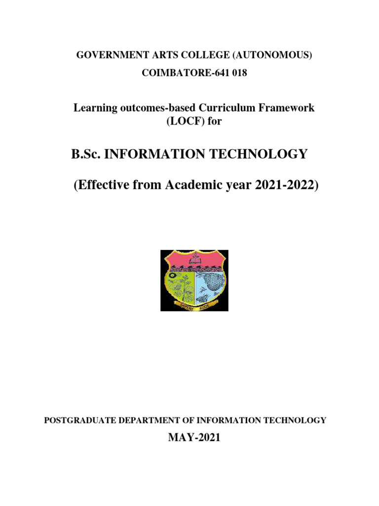 BSC (IT) Syllabus 21-22 Onwards - LOCF FINAL | PDF | C++ | Pointer ...