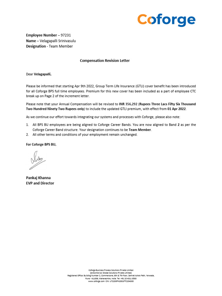 Hike Letter - Unlocked | Download Free PDF | Employment | Employment ...