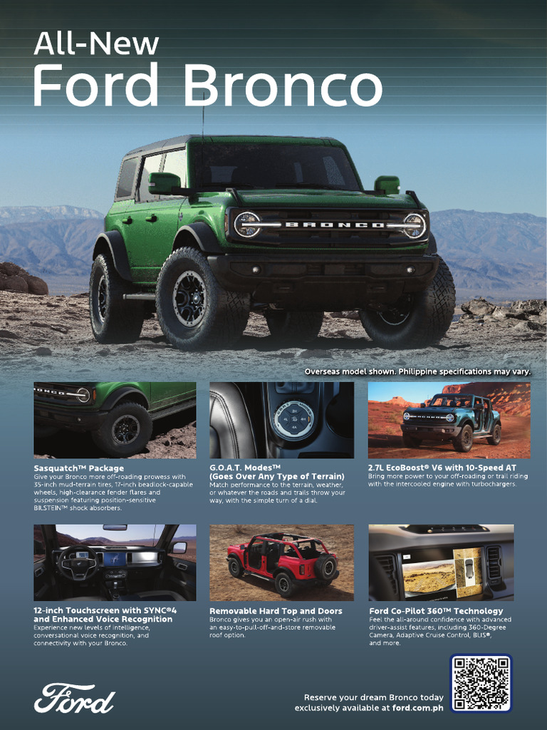 All New Ford Bronco Brochure | PDF