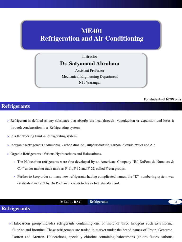 6 Refrigerants | PDF | Chlorofluorocarbon | Pressure