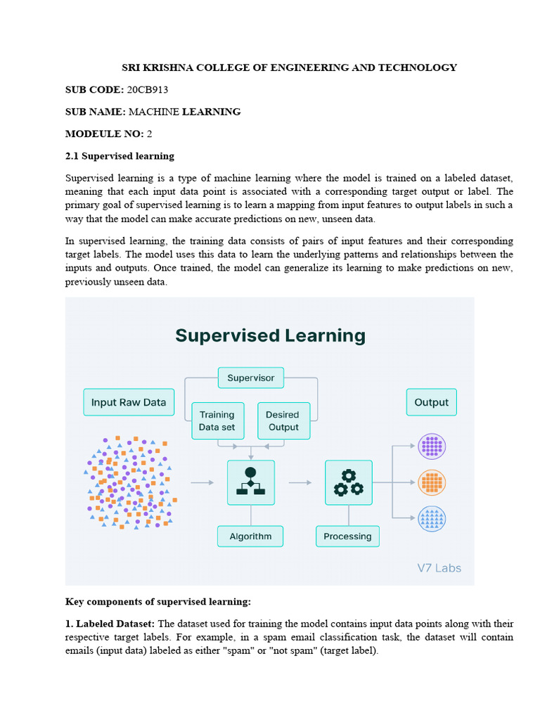 20CB913 Machine Learning Module 2 | PDF | Cross Validation (Statistics ...