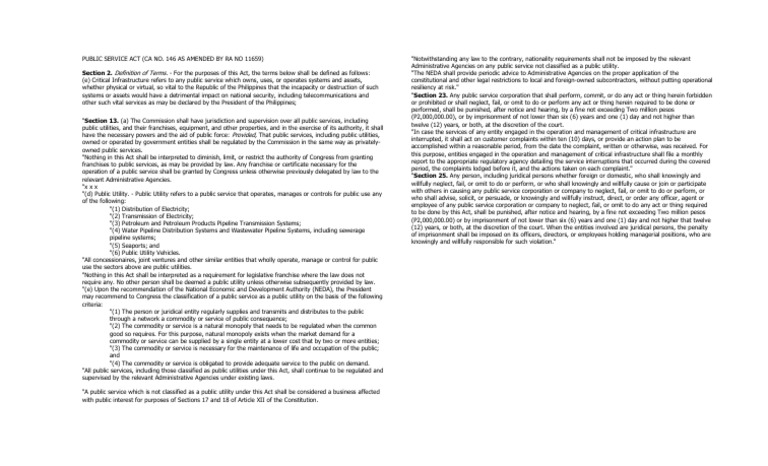 Public Service Act | Download Free PDF | Public Utility | Government