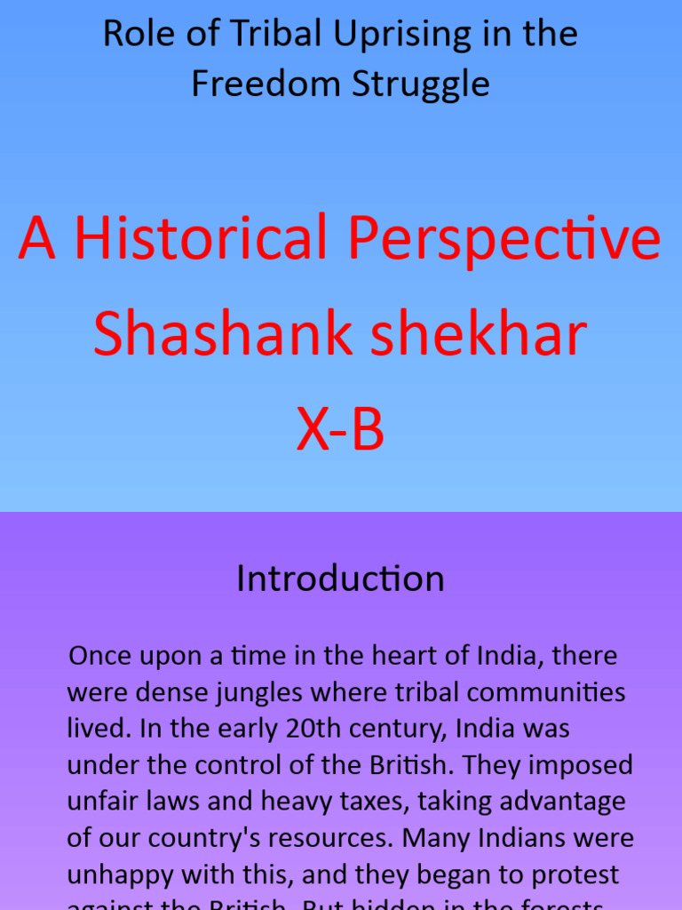 Role of Tribal Uprising in The Freedom Struggle | PDF | British Raj