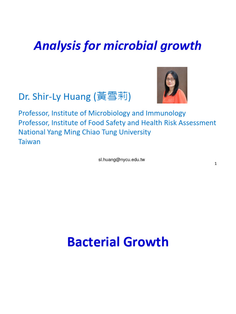 Analy Microb Growth, Biochem, Phy - 1 | PDF | Bacteria | Microorganism