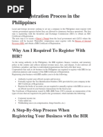 How to Obtain BIR COR or Form 2303 | PDF | Business