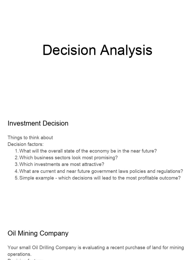 Sessions 1 Decision Making - Decision Analysis-Output | PDF | Economics | Economies