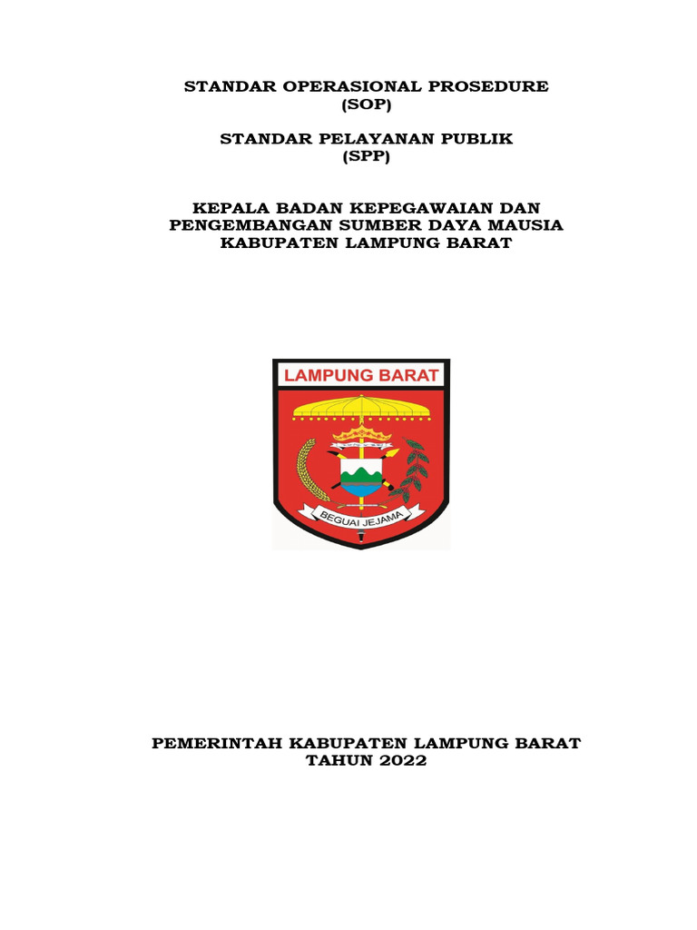 Sop 2022 BKPSDM | PDF | Karier & Perkembangan | Bisnis