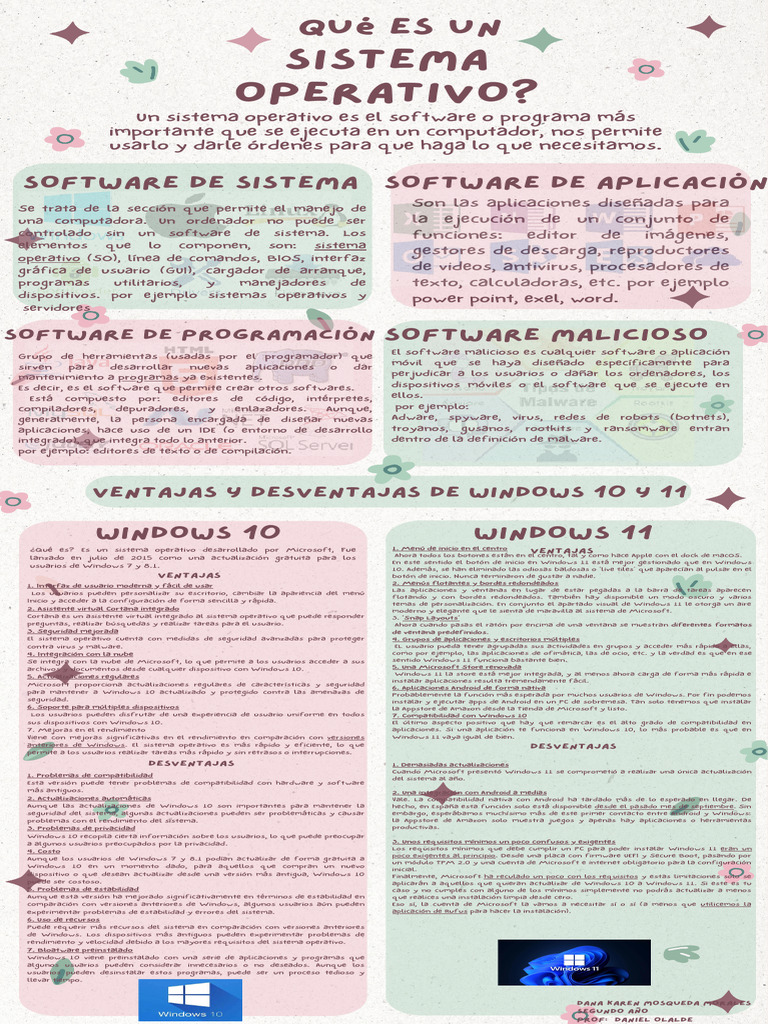 Infografía Software | PDF | Windows 10 | Microsoft Windows