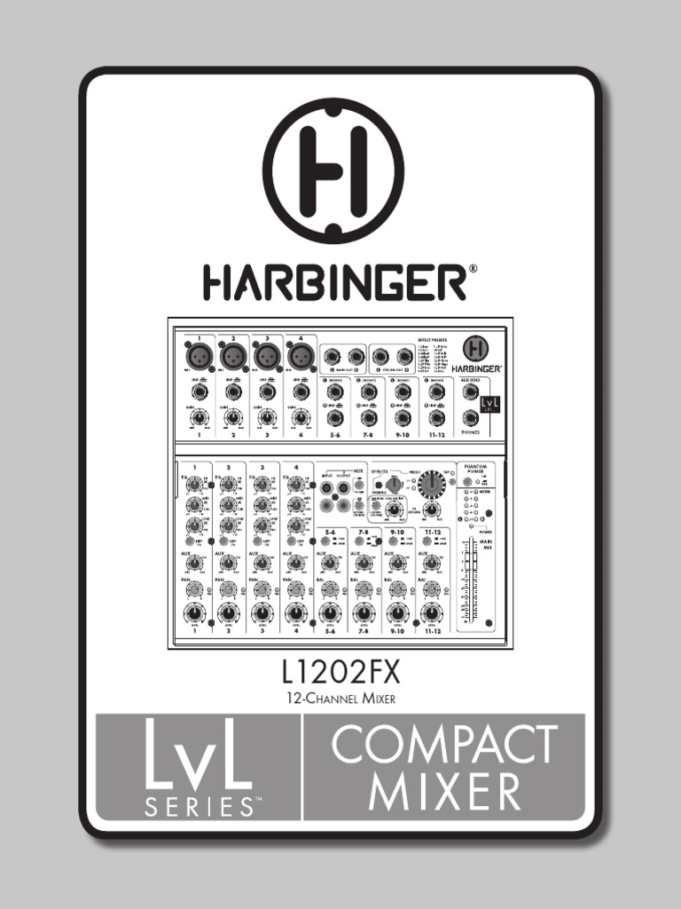 Harbinger LVL L1202FX Manual | PDF | Microphone | Equalization (Audio)
