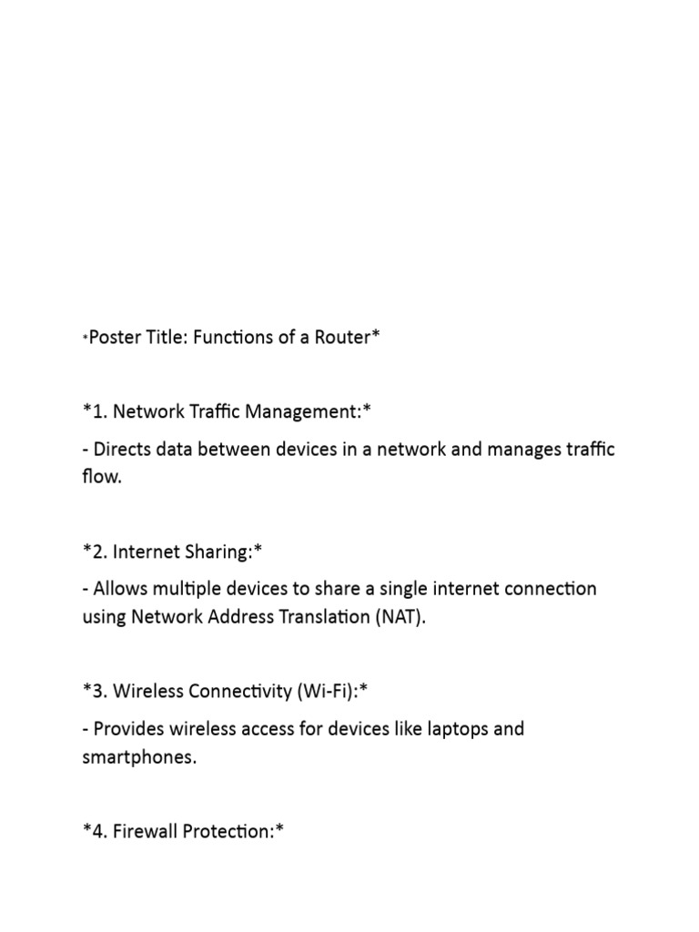 Router Functions and Benefits | PDF