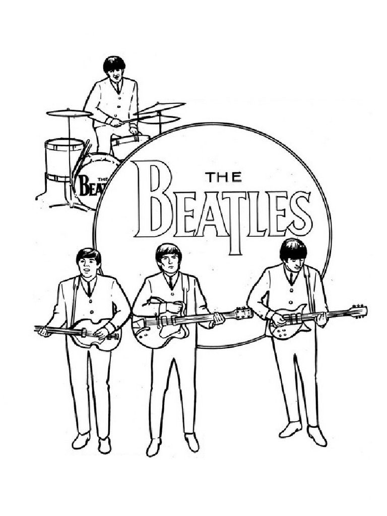 The Beatles - Colouring Pages | PDF