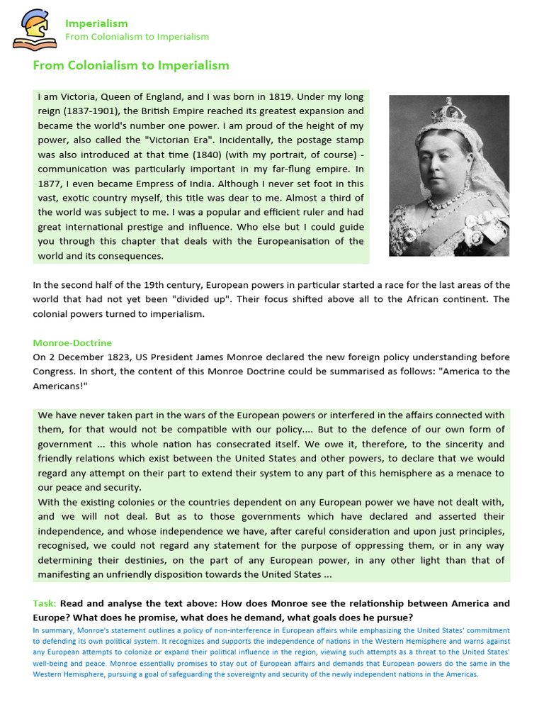 From Colonialism To Imperialism | PDF | Thirteen Colonies | Imperialism