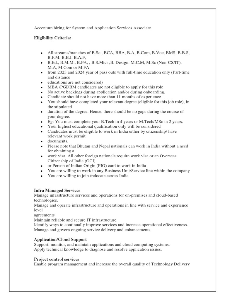 Non Eng JD_Accenture | PDF | Software Development Process | Software Engineering