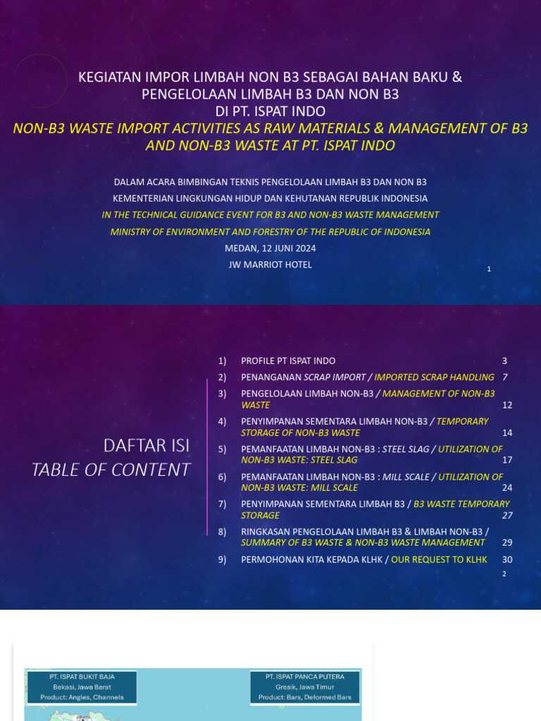 Paparan PT Ispat Indo | PDF | Scrap | Steel