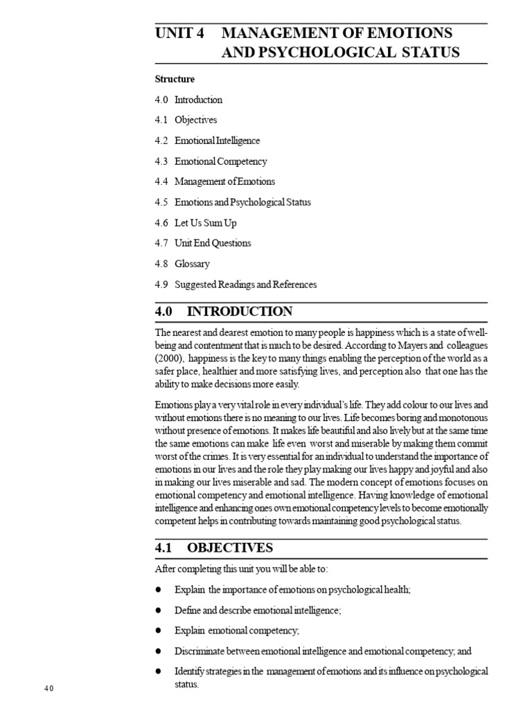 Unit 4 | PDF | Emotions | Anger