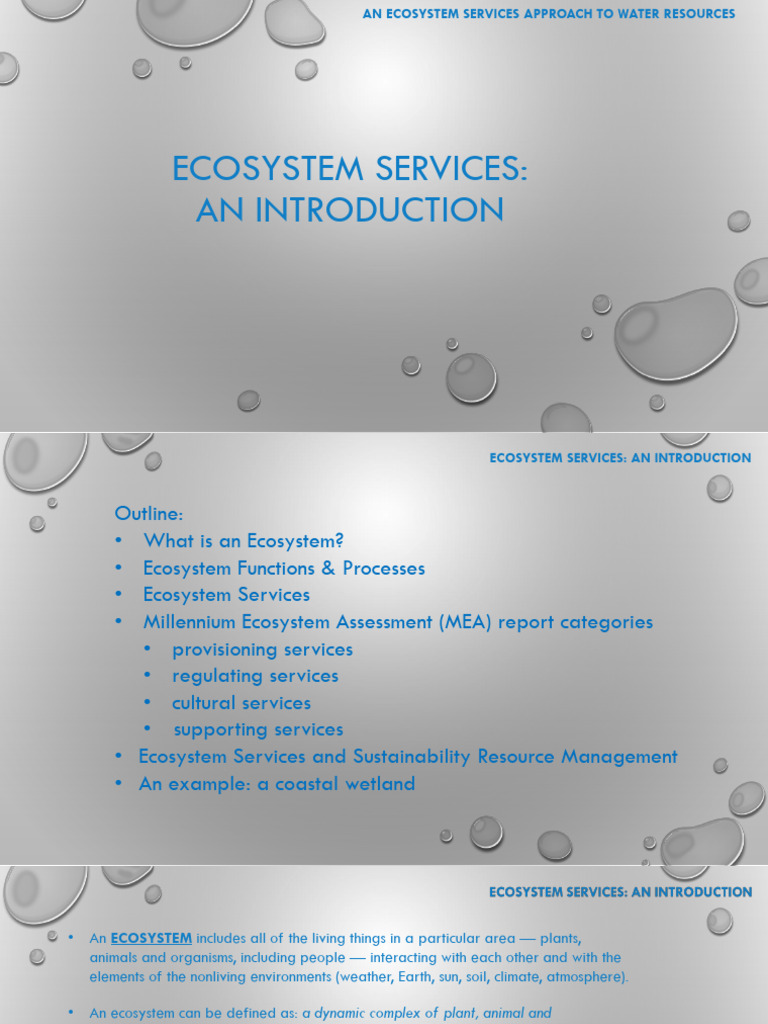 Introduction Ecosystem Service.v9 | Download Free PDF | Ecosystem | Nature