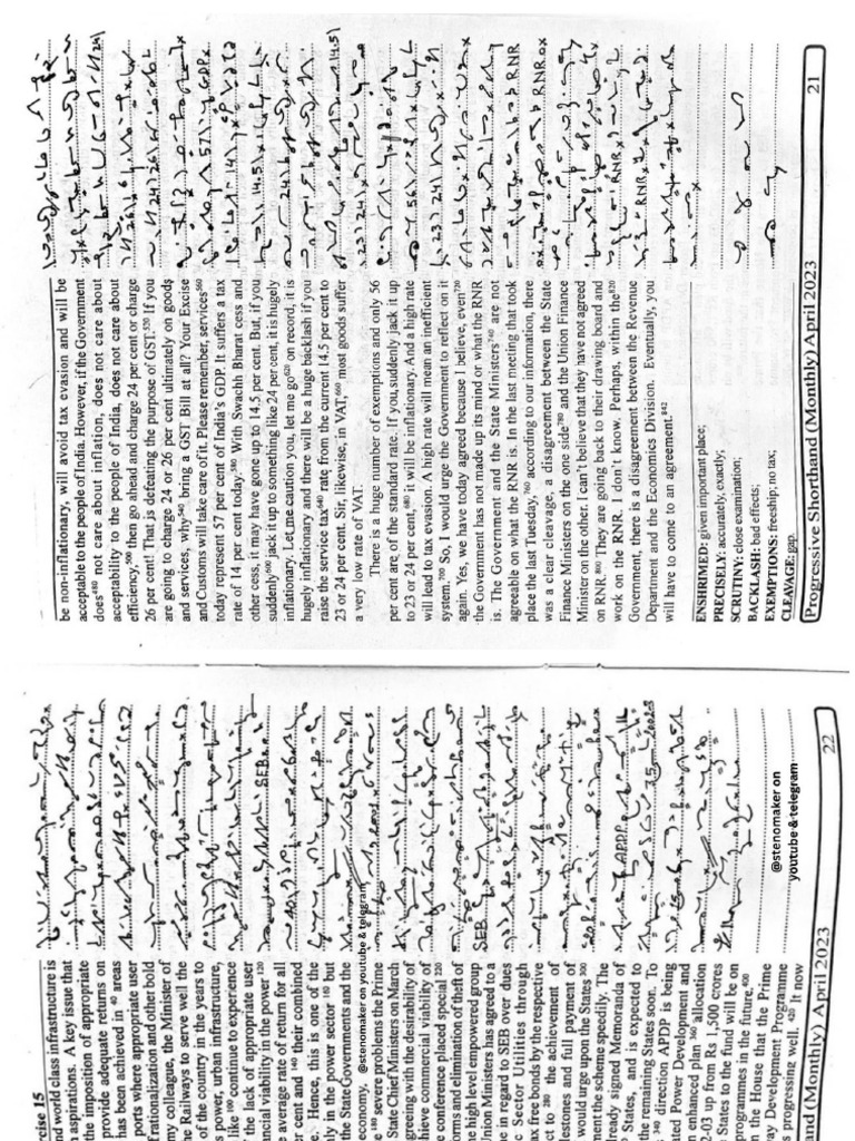 Progressive April'23 Steno Maker | PDF