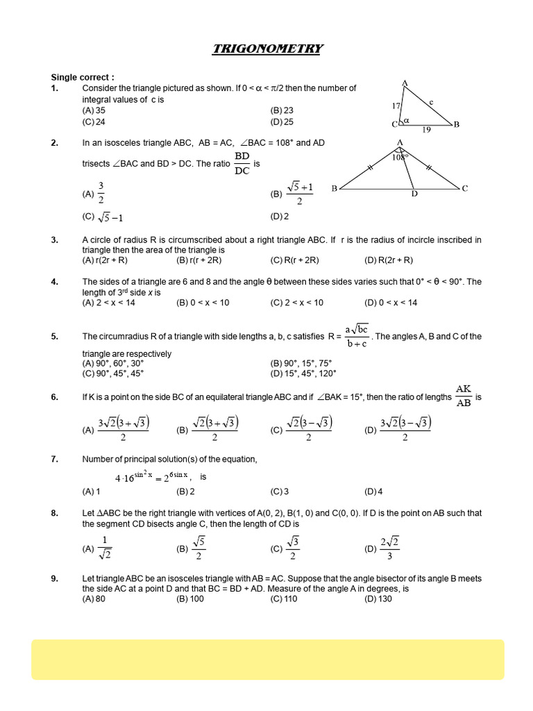 @bohring Bot 2 Trigonometry Compound Angles, TE & SOT XI Micro | PDF ...