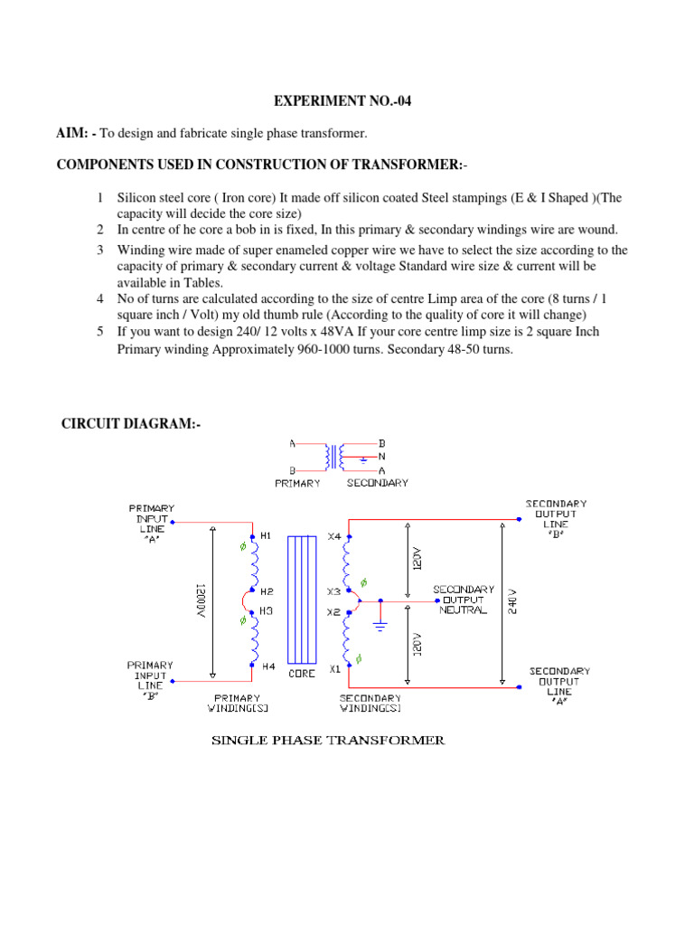 Experiment No 04 | PDF | Transformer | Power (Physics)