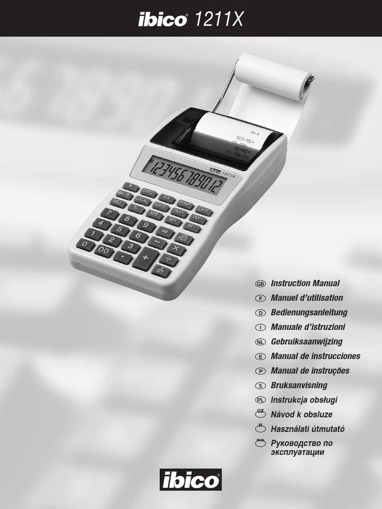 Ibico 1211X Printing Calculator | PDF | Gross Margin | Calculator