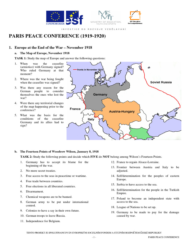 Paris Peace Conference Overview | PDF | International Relations ...
