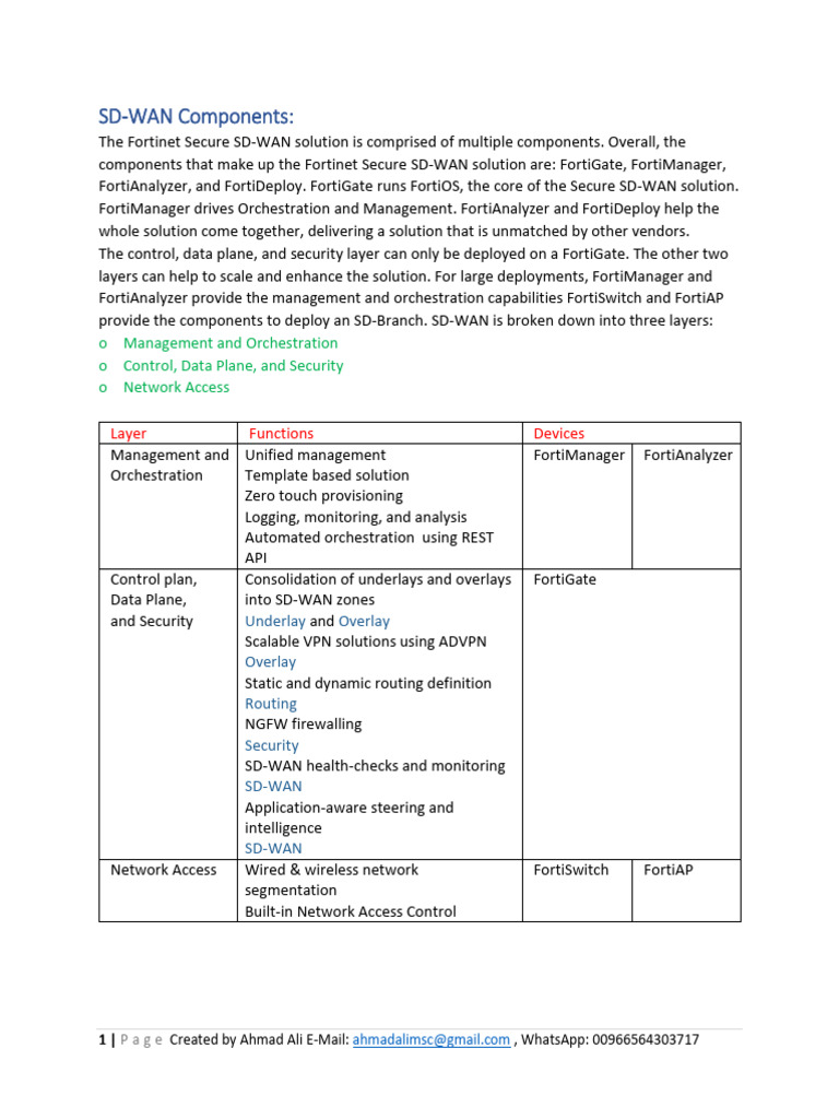 02-SD-WAN Components | PDF | Computer Network | Security