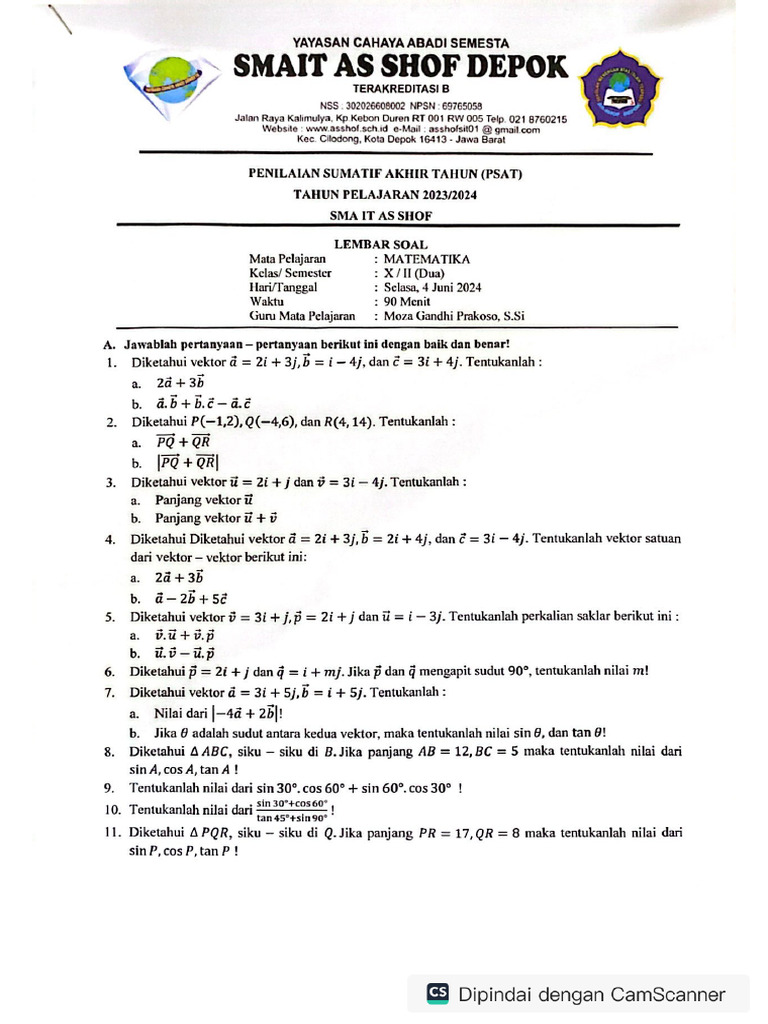 Matematika Kelas X SMA | PDF