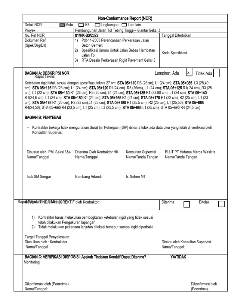 FORMULIR_NCR | PDF