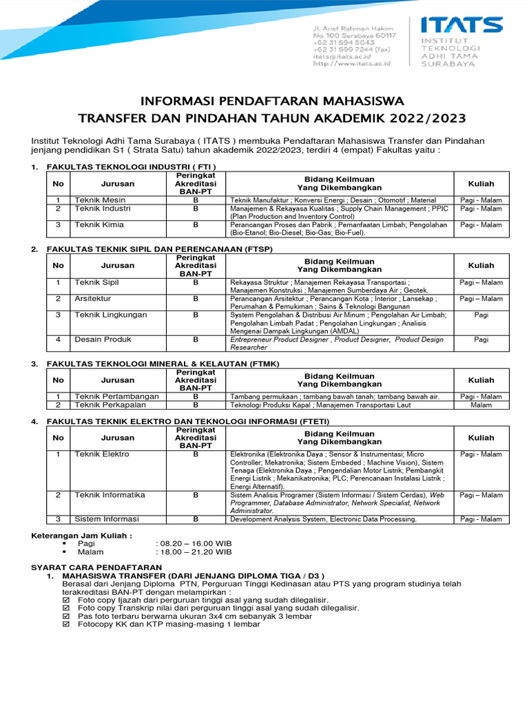BROSUR TRANSFER 2022-2023 GSL_ | PDF