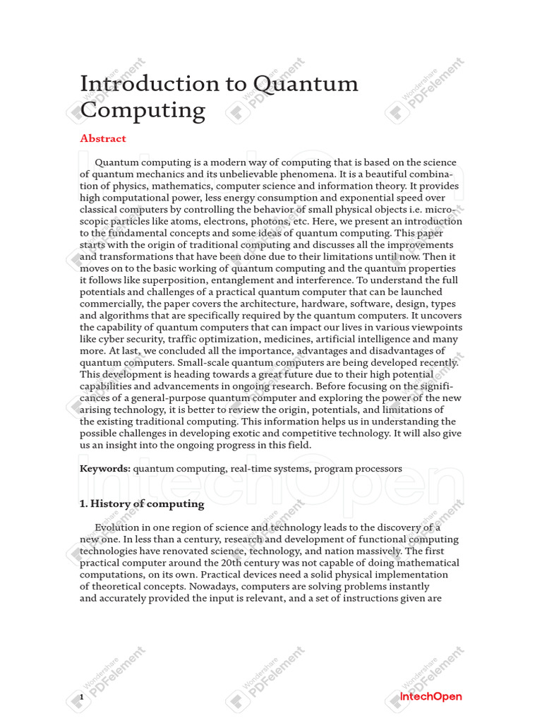 Quantum Computing (1) | Download Free PDF | Quantum Computing | Integrated Circuit