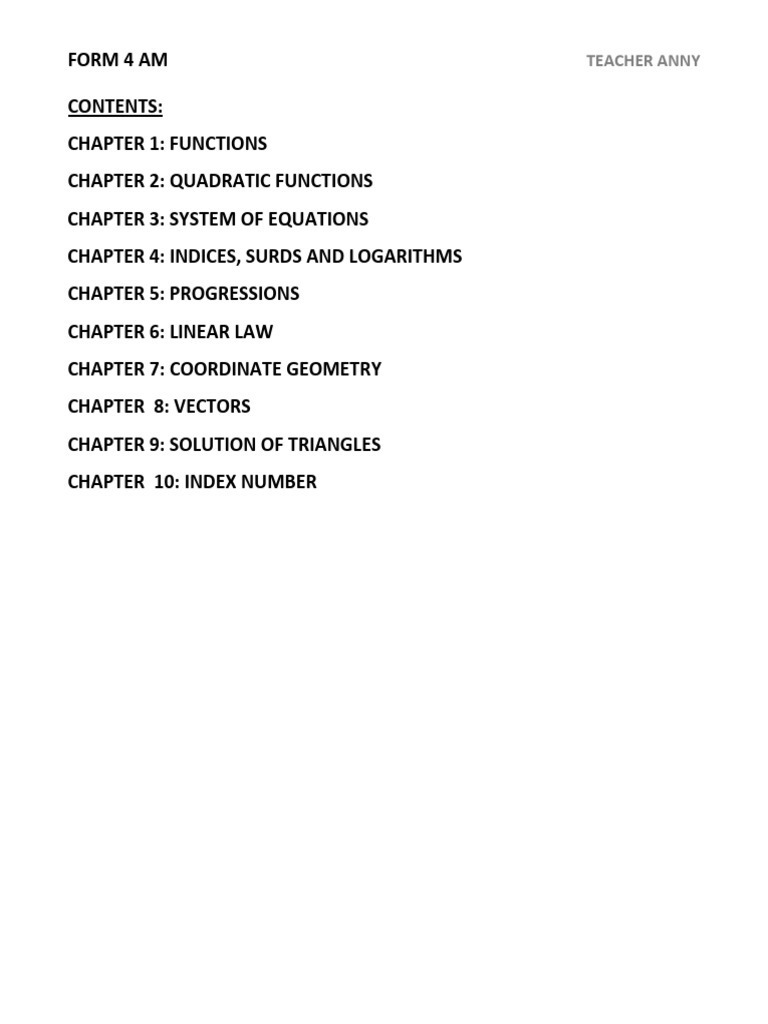 F4 A (Chapter Formulas) Addmath. For Printing | PDF