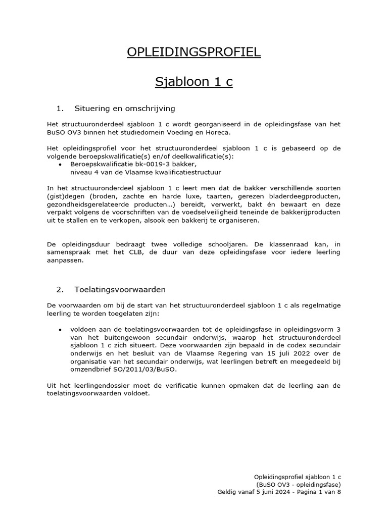 BUSO OV3 - Opleidingsfase-Sjabloon - 1 - C - v0 | PDF