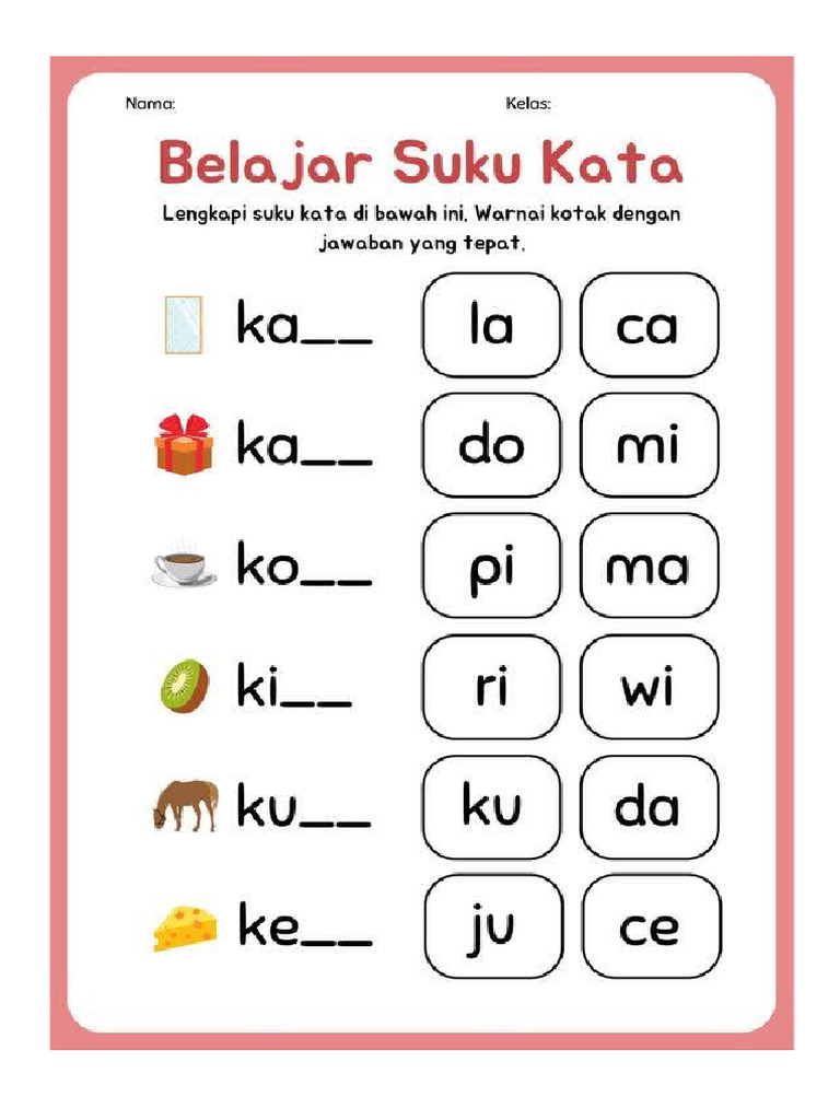 LKPD Kelas 1 Baca | PDF