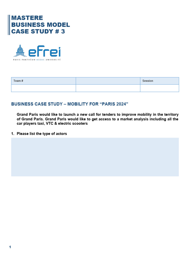 Business Model - Business Case Study - Car Mobility #3 | PDF | Business