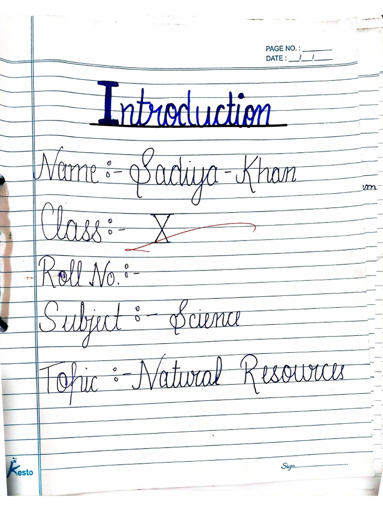 Class 10th Science Project On Management of Natural Resources Ence ...
