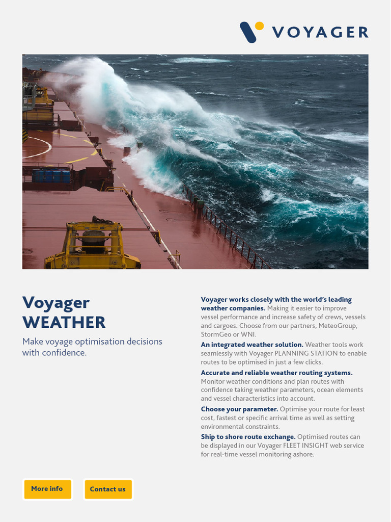 Voyager WEATHER | PDF | Ships | Weather