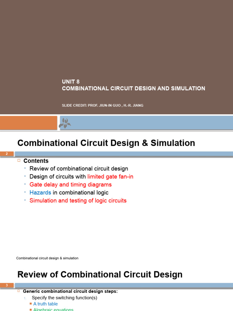 Combinational Circuit Design Overview | PDF | Logic Gate | Electronics