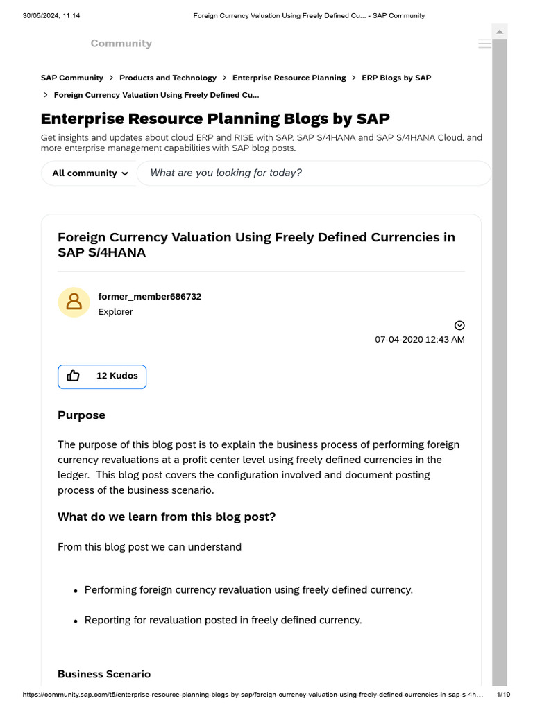 Currency Revaluation in SAP S/4HANA | PDF | Foreign Exchange Market ...
