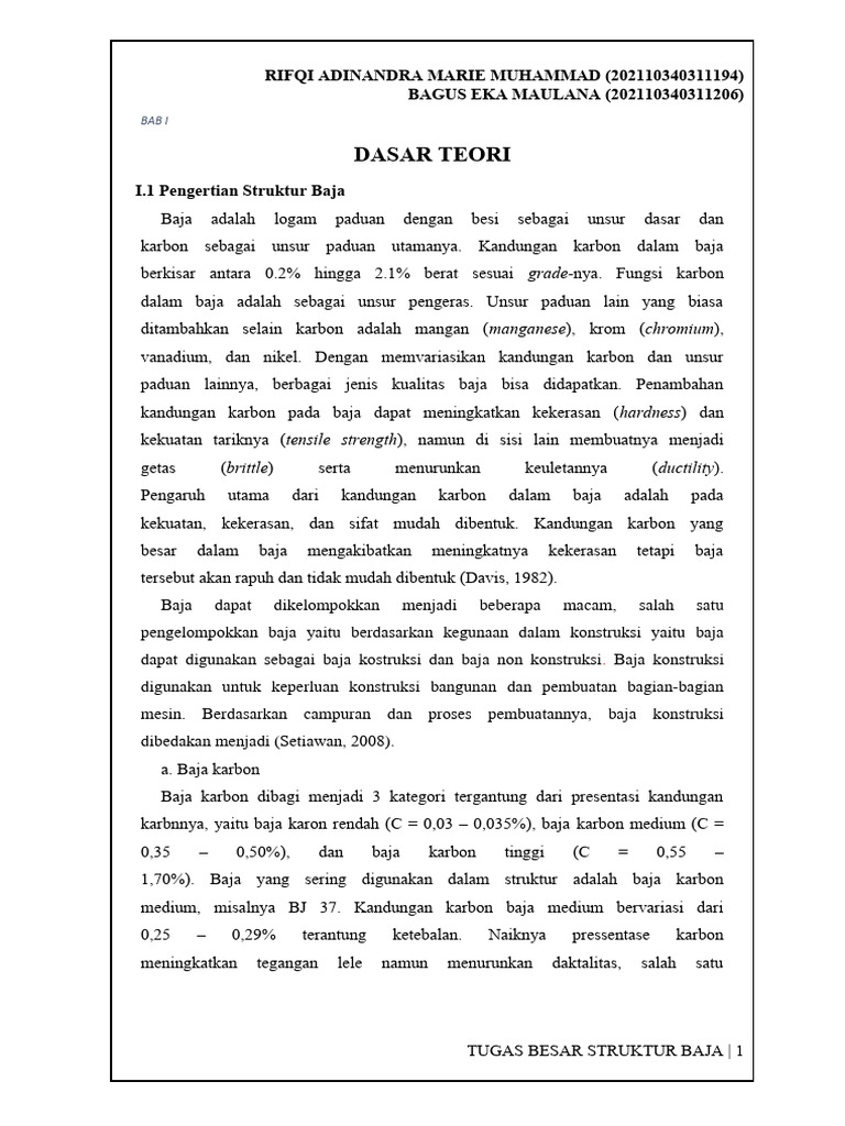 Karakteristik Baja BJ 37 dan BJ 55 | PDF