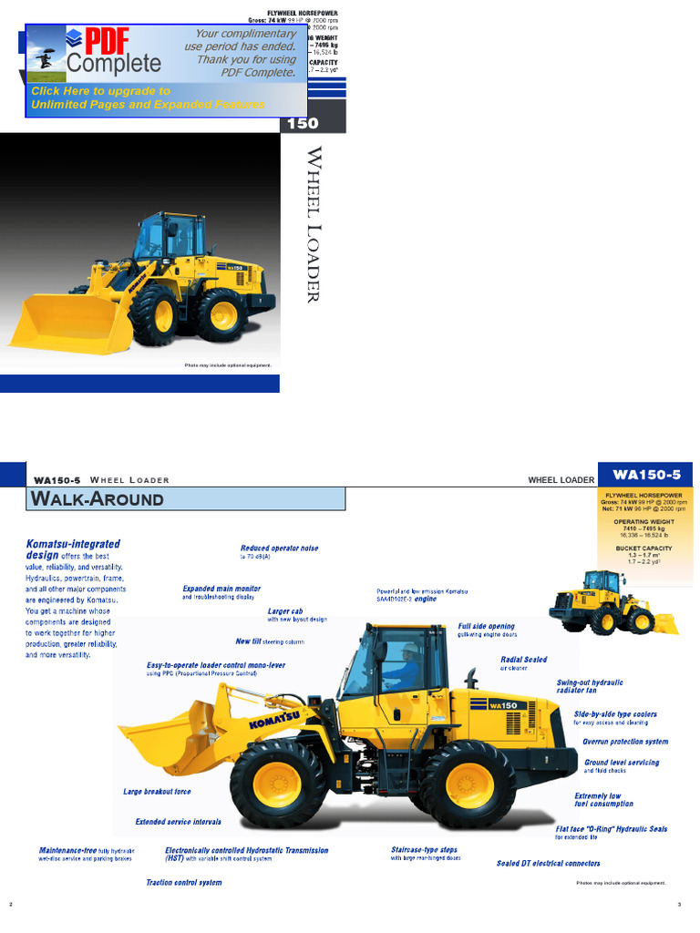 Wa150-5 Cen00264-02 201302 | PDF | Horsepower | Vehicles