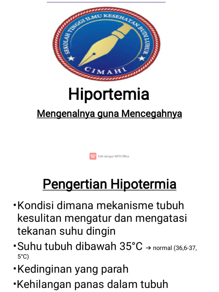 Nama - Abdul Mujib - Hipotermia | PDF | Pengembangan Diri | Kesehatan Holistik