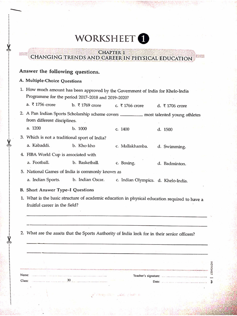 Worksheet No.2. Class 11 | PDF