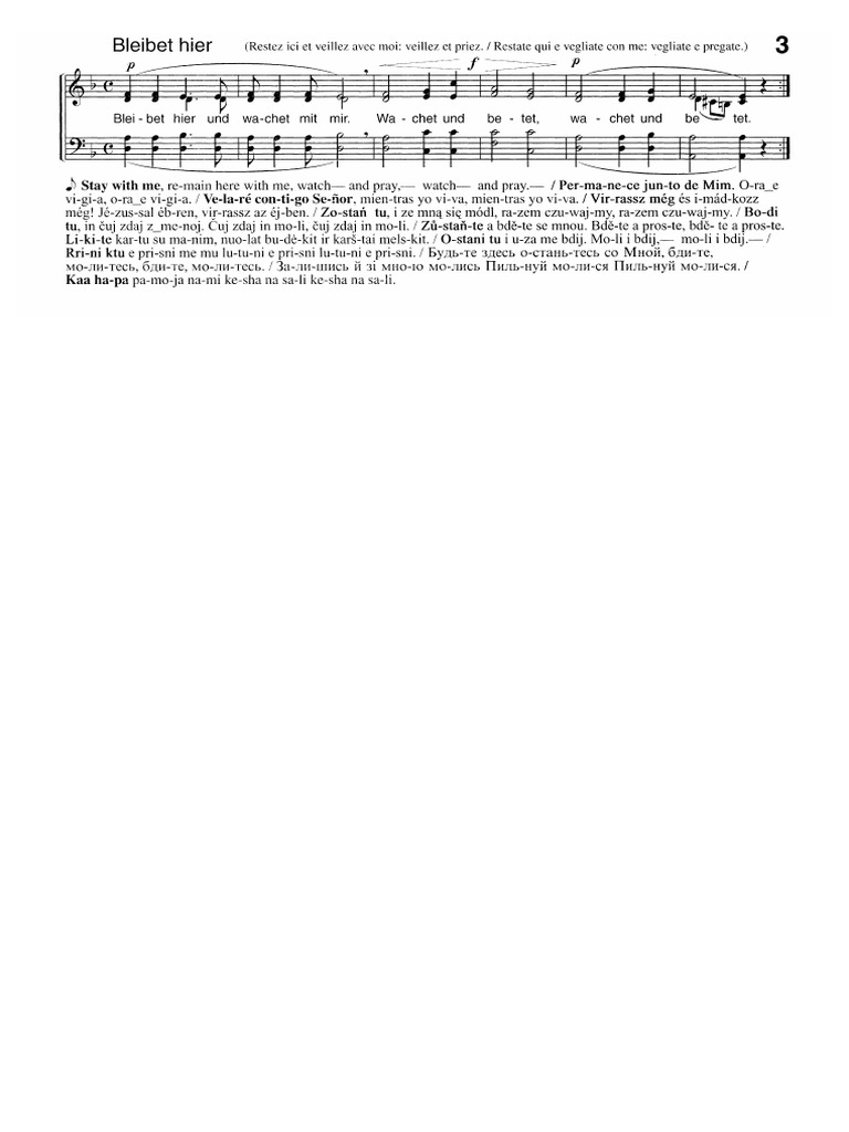 Bleibet Hier - Taize - Music | PDF