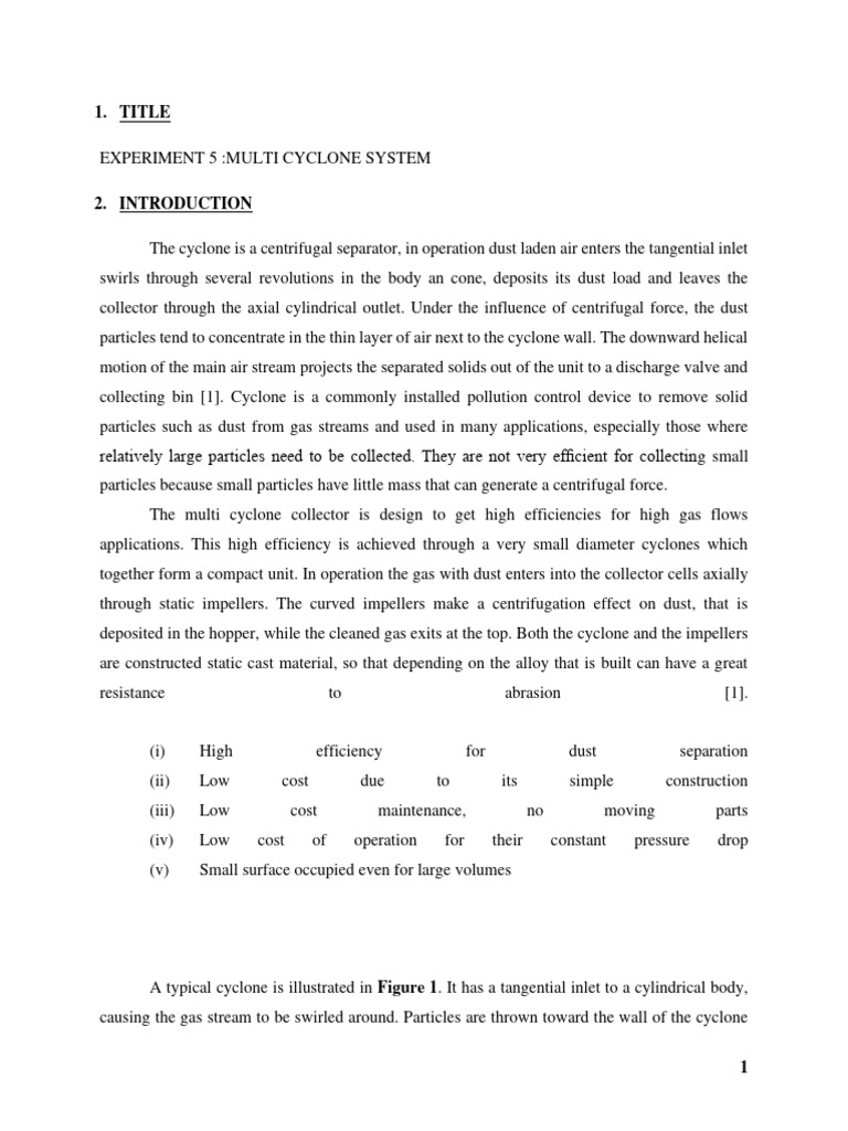 Multi Cyclone System | Download Free PDF | Gases | Liquids