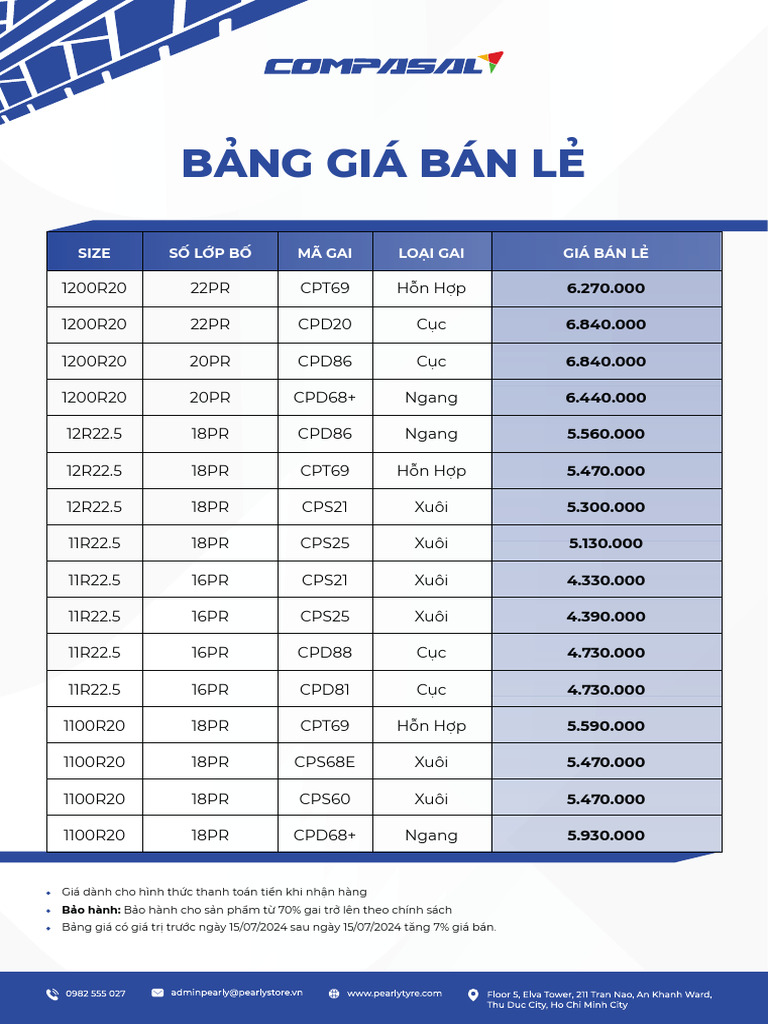 Bảng giá Compasal | PDF