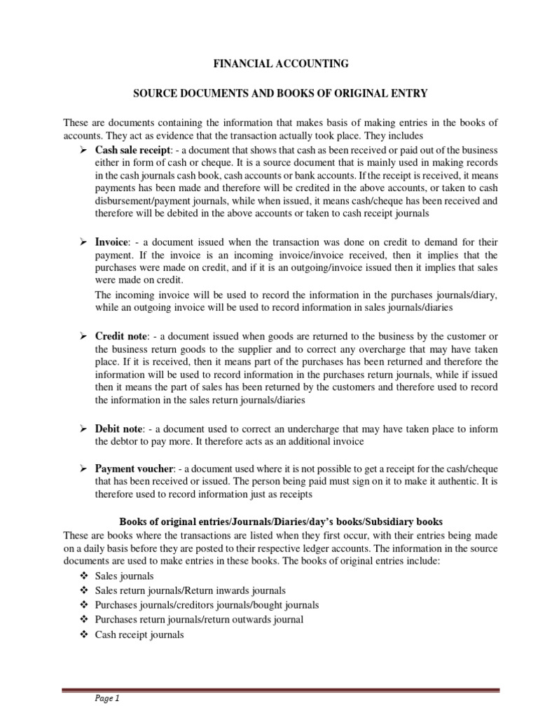 Financial Accounting notes | Download Free PDF | Debits And Credits ...