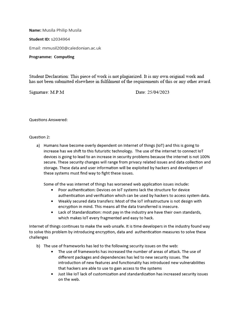 philip_musila_SSD_exam | Download Free PDF | Security | Computer Security