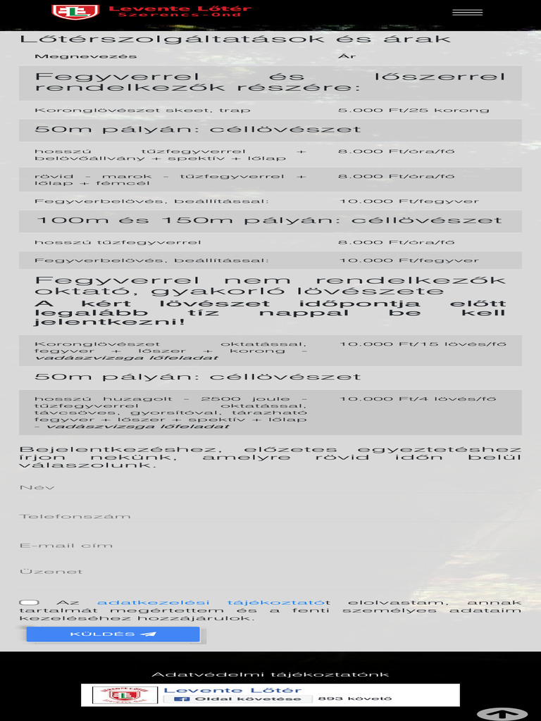 Levente Lőtér - Szerencs | PDF