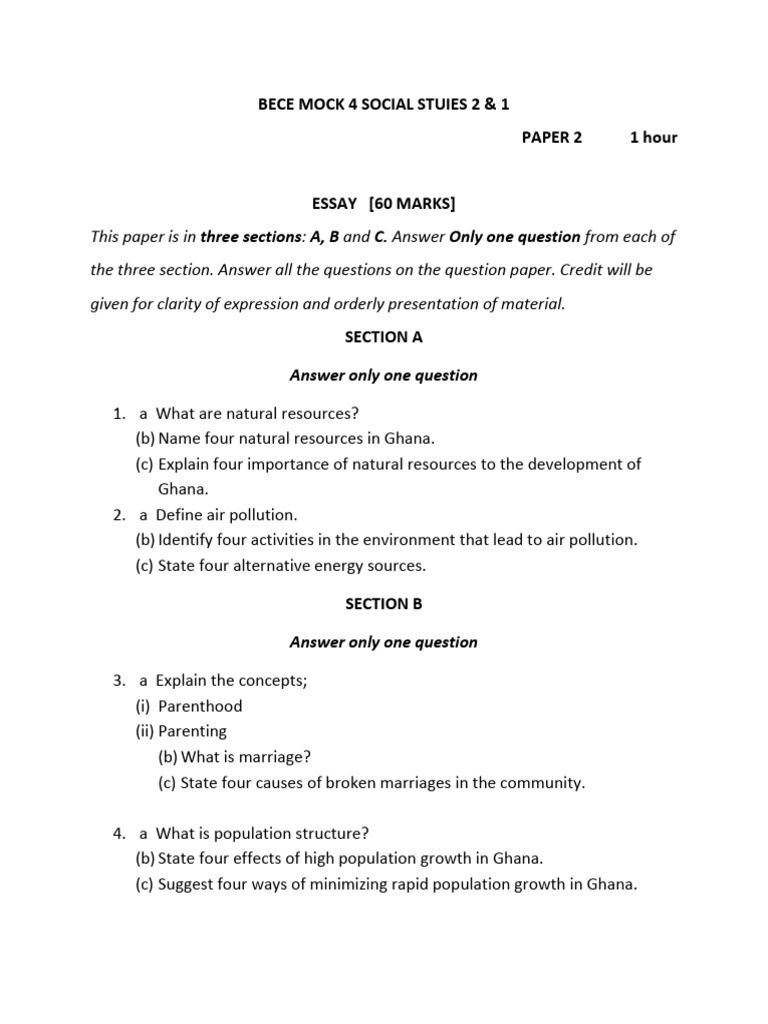 Soc. STDS Mock 4 | PDF | Resource | Air Pollution