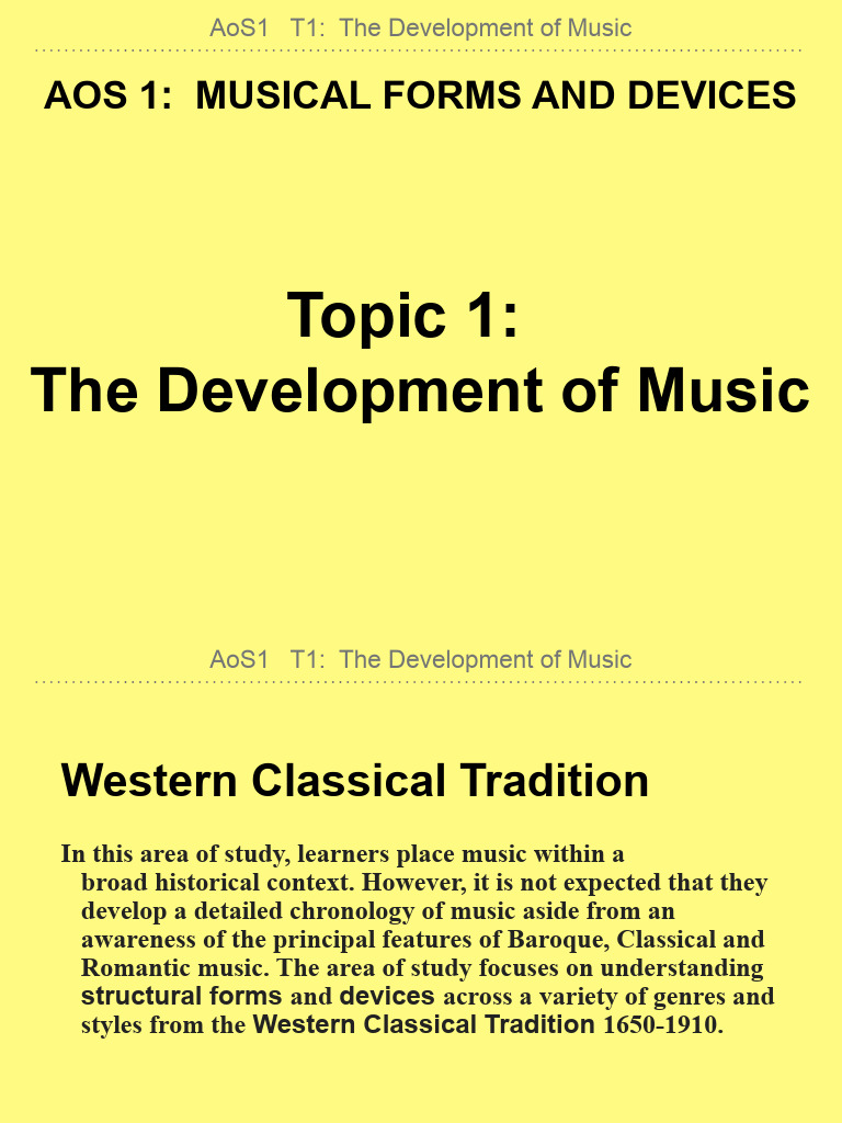 AoS1 - Musical Forms and Devices | PDF | Musical Forms | Classical ...